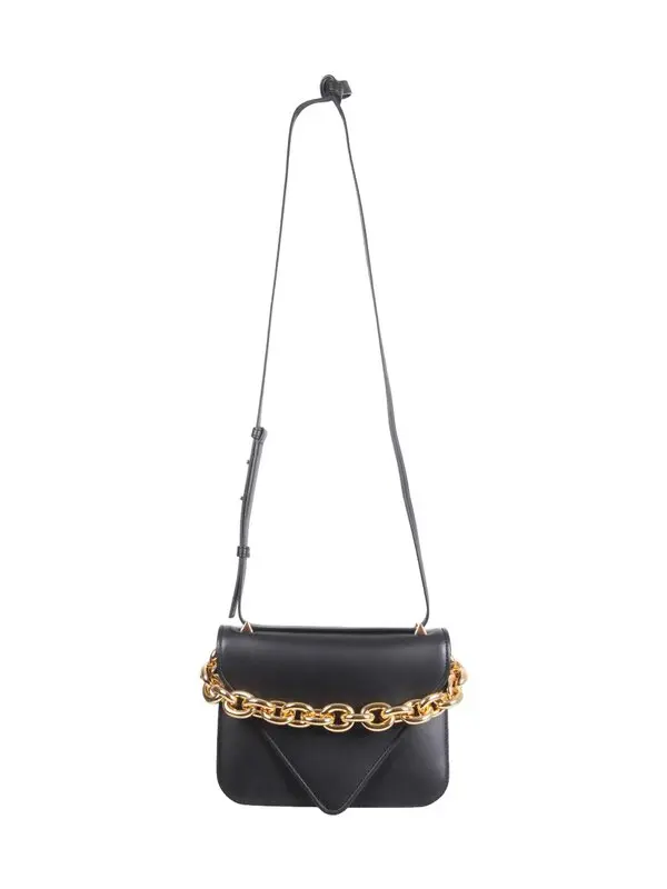 Bottega Veneta Mount Leather Envelope Bag - Black