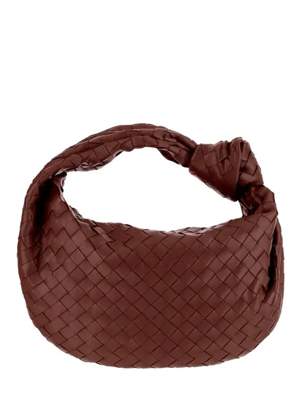 Bottega Veneta Signature Knot Intrecciato Leather Bag Height 21 Cm X Width 36 Cm - Marrone