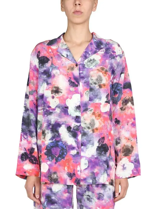 Alexander McQueen Relaxed Fit Floral Print Shirt - Multicolour