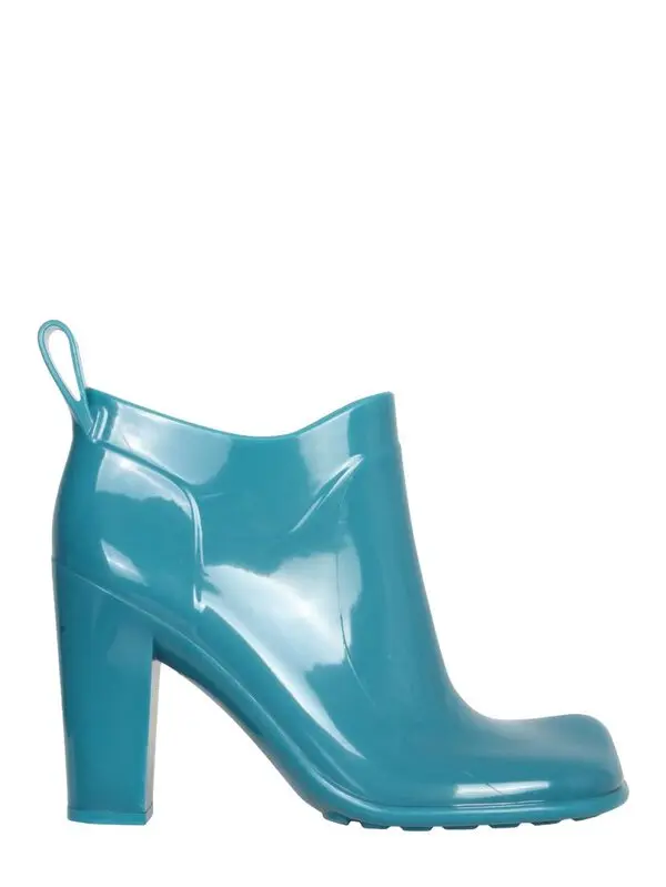 Bottega Veneta Shine Square Toe Ankle Boots - Blue