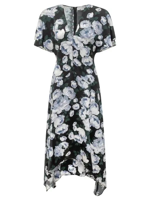 Stella McCartney Asymmetrical Midi Floral Dress - Multicolor