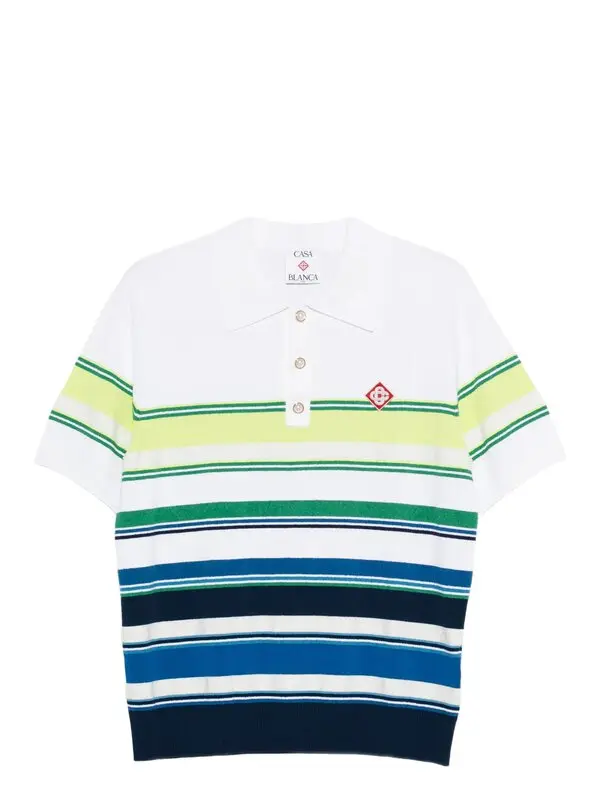Casablanca Short Sleeve Striped Button-up T-shirt - Multicolour