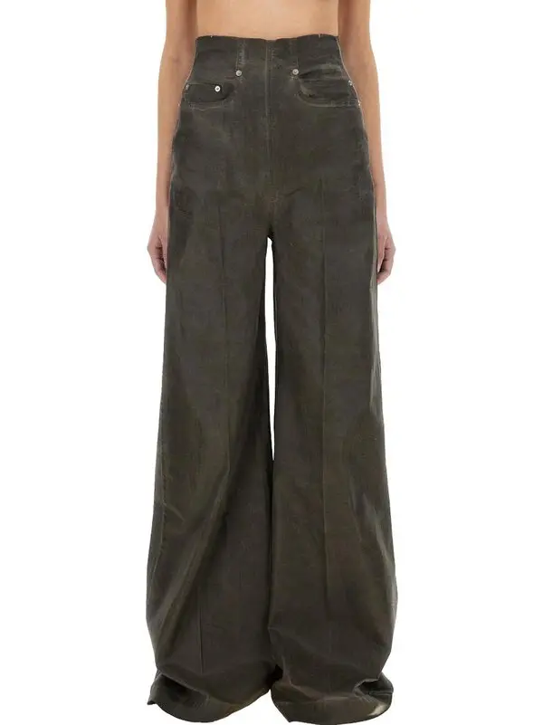 Rick Owens Wide-leg Double-knee Jeans - Grey