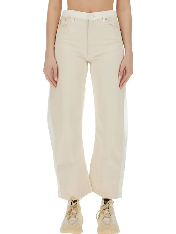 Stella McCartney Banana Leg Utility Jeans - Ivory