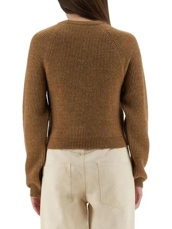 Moschino Cropped Knit Shirt - Brown