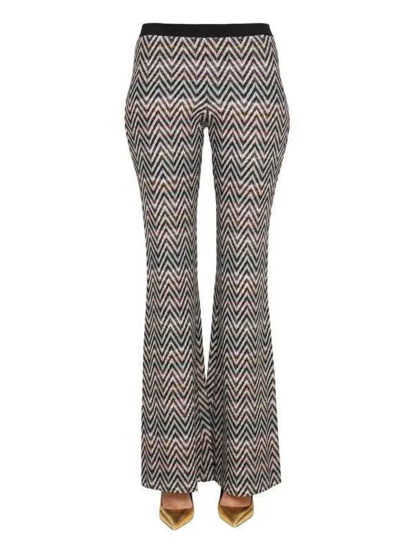 Missoni Chevron Pattern Flare Leg Pants - Multicolour