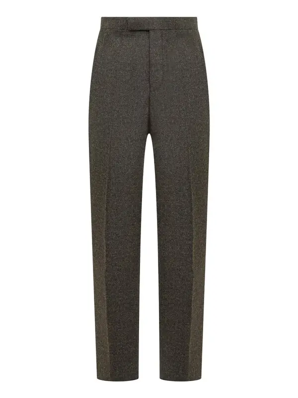 Thom Browne Tailored Virgin Wool Trousers - Green