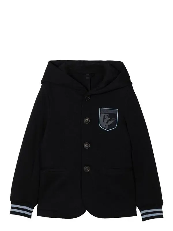 Emporio Armani Hooded Logo Blazer - Blue