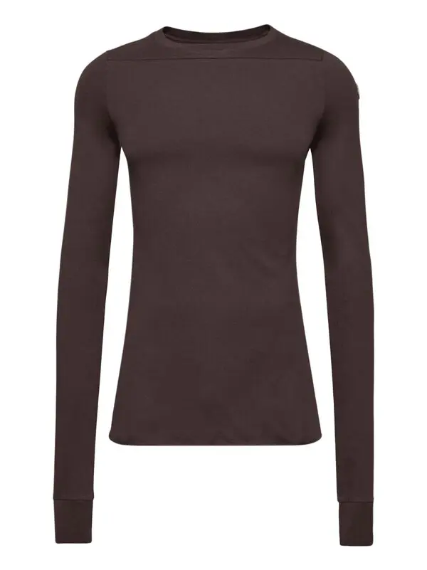 Moncler Girder Long Sleeve Cotton T-shirt - Brown