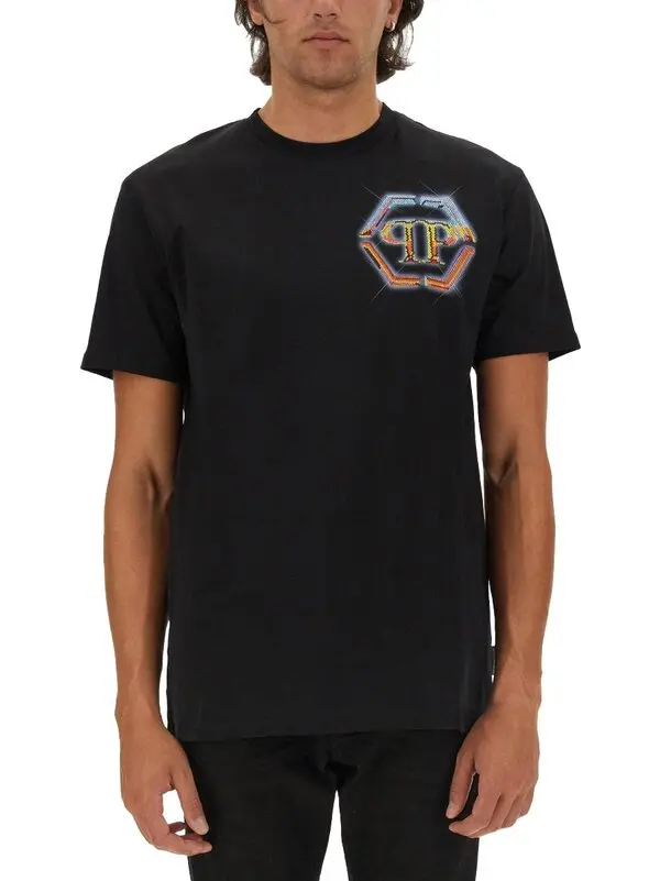 Philipp Plein Cotton Jersey Logo T-shirt - Black