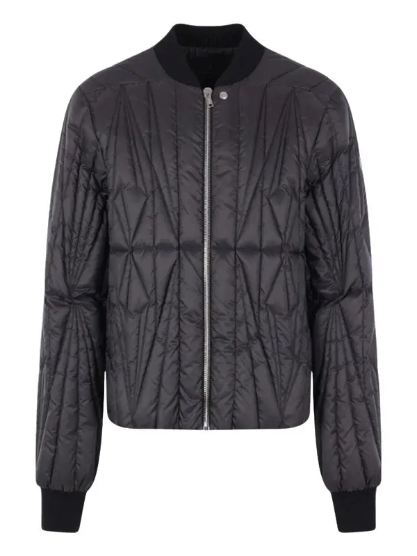 Moncler Geocamo Flight Down Jacket In Nylon - Black