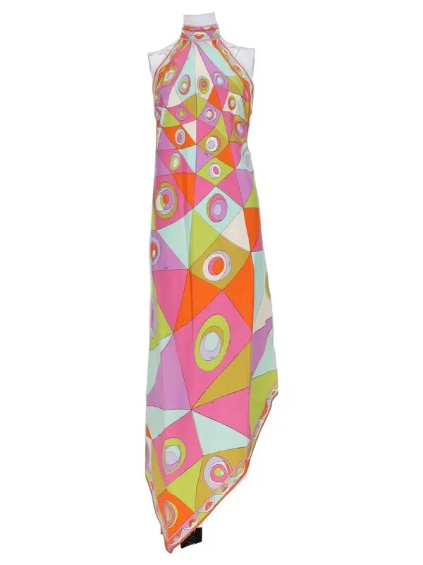 Emilio Pucci Silk Mini Dress With Geometric Print - Multicolour