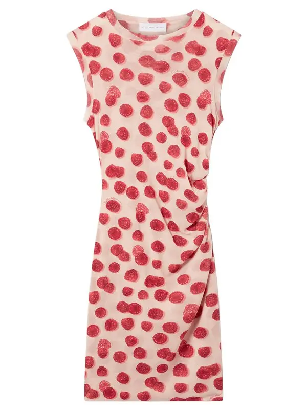 Stella McCartney Sleeveless Printed Mesh Dress - Rosa