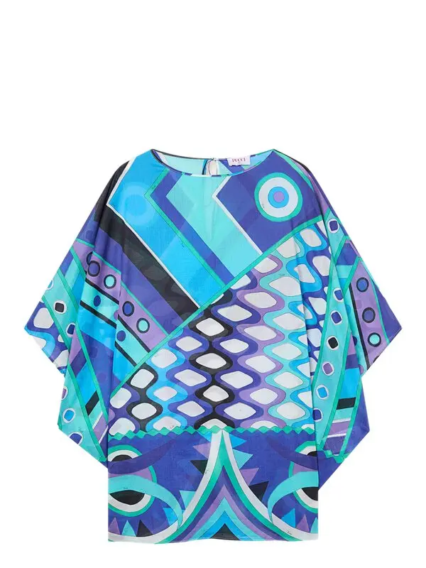 Emilio Pucci Printed Cotton Dress - Blu