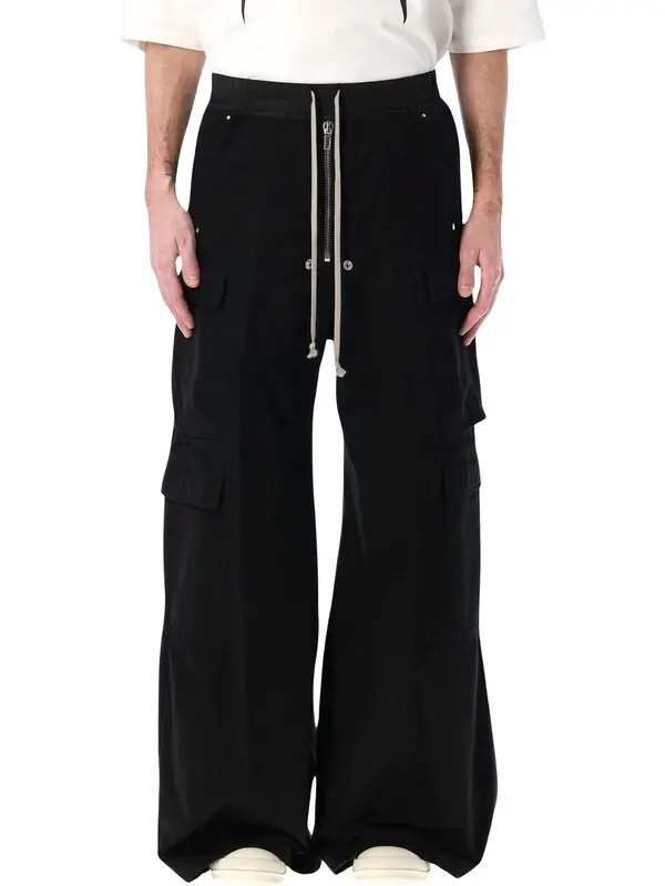 Rick Owens Double Cargo Jumbo Belas Trousers - Black