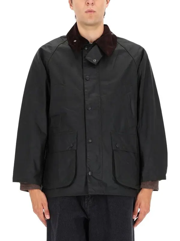 Barbour Waxed Bedale Jacket With Corduroy Collar - Multicolour