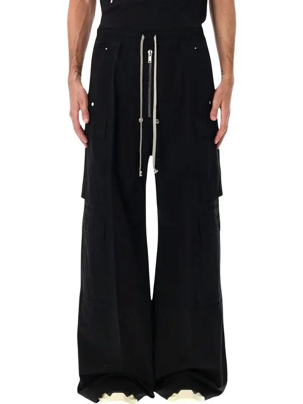 Rick Owens Double Cargo Jumbo Bela Pants - Nero