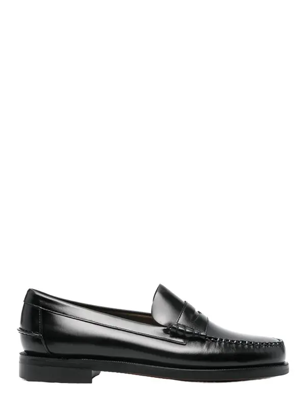 SEBAGO Smooth Brushed Full-grain Leather Loafers - Nero