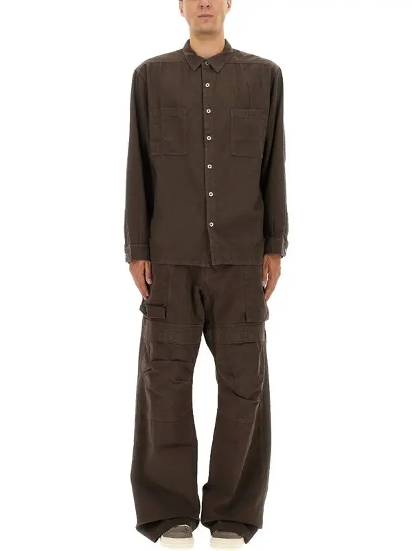 Rick Owens Jumbo Outershirt Shirt - Brown
