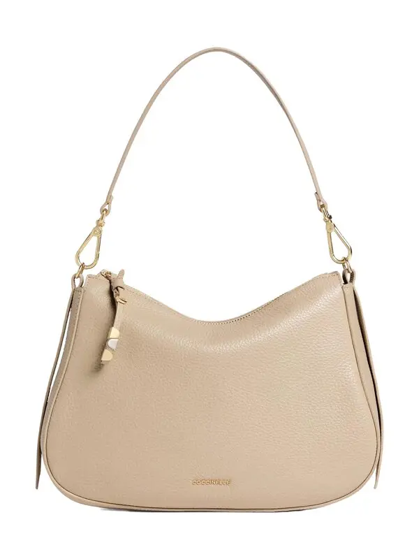 COCCINELLE Mini Chic Leather Bag - Sandshell
