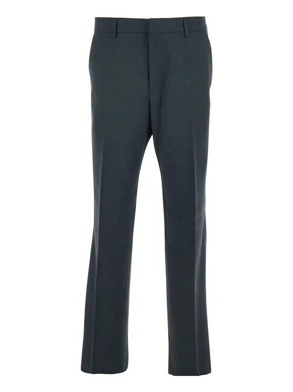 AMI Paris Straight Fit Tailored Trousers - Anthracite