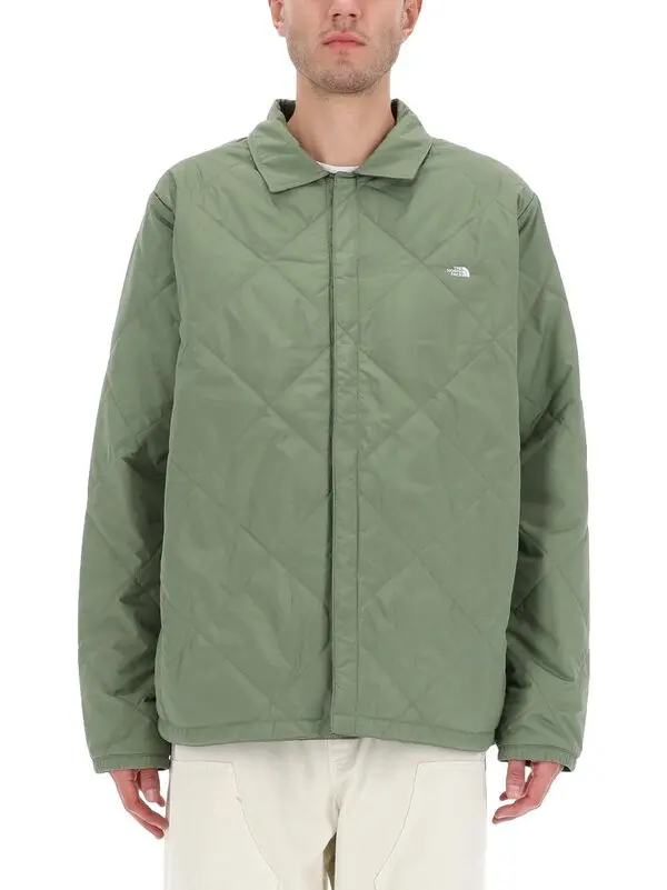 The North Face Quilted Zip Front Jacket - Green