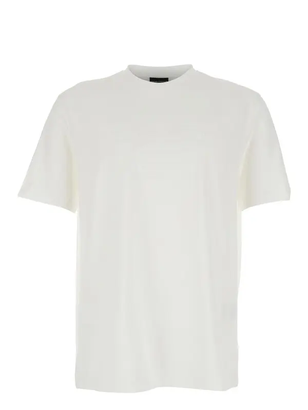 Emporio Armani Logo Cotton T-shirt For - White