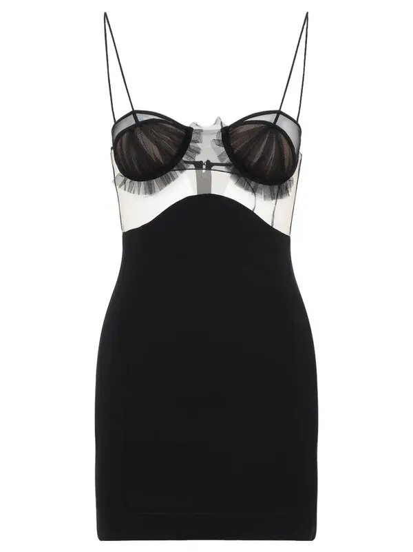 NENSI DOJAKA Explosive Flower" Bra Dress - Black