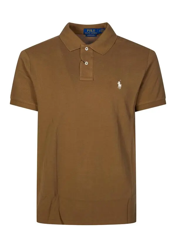 Polo Ralph Lauren Slim Fit Polo Shirt Ss26 - Marrone