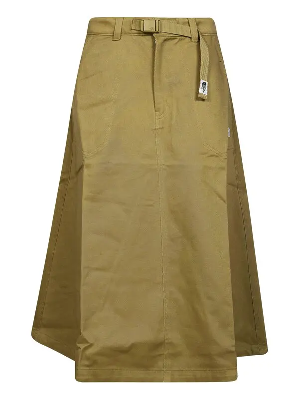 The North Face Twill Mini Skirt With Belted Waist - Marrone