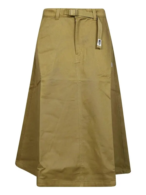 The North Face Twill Mini Skirt With Belted Waist - Marrone