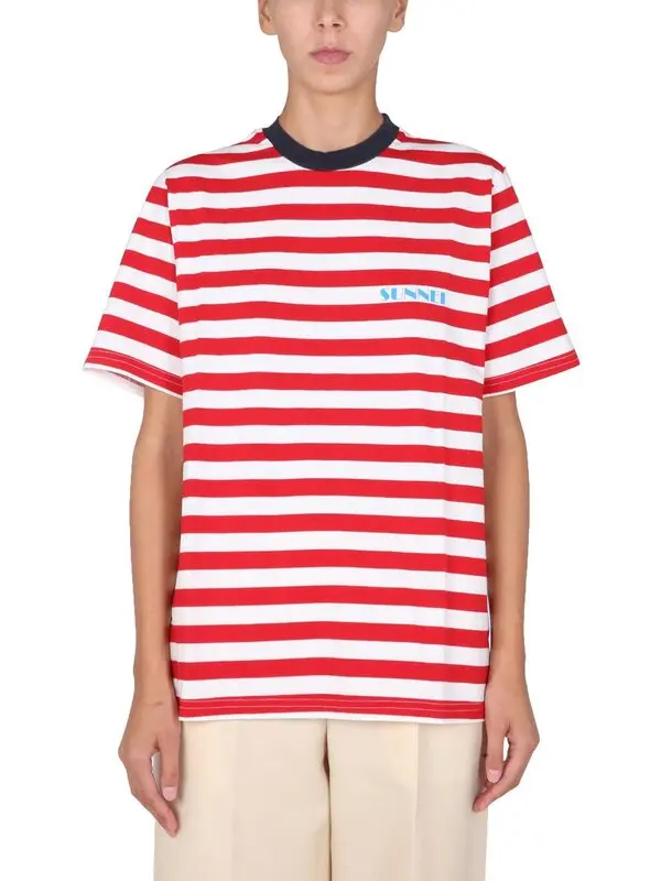 SUNNEI X ELEONORA BONUCCI Striped Crewneck T-shirt - Multicolour