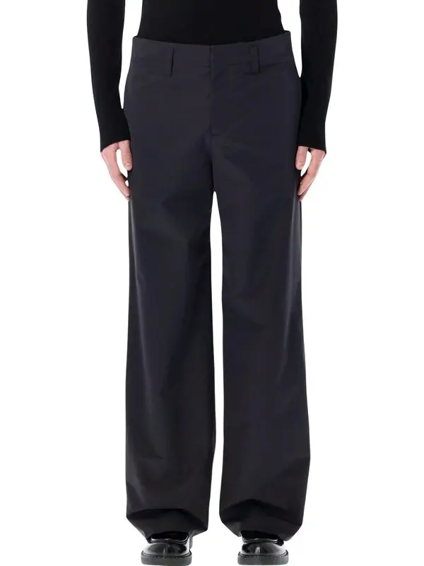 BERNER KUHL Tailored Wool Blend Straight-leg Trousers - Black