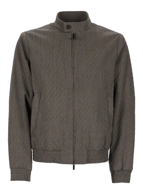 Emporio Armani Zip-up Blouson Jacket - Grey
