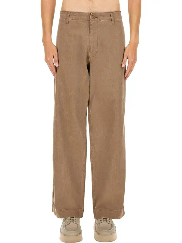 Emporio Armani Wide Leg Denim Jeans - Brown