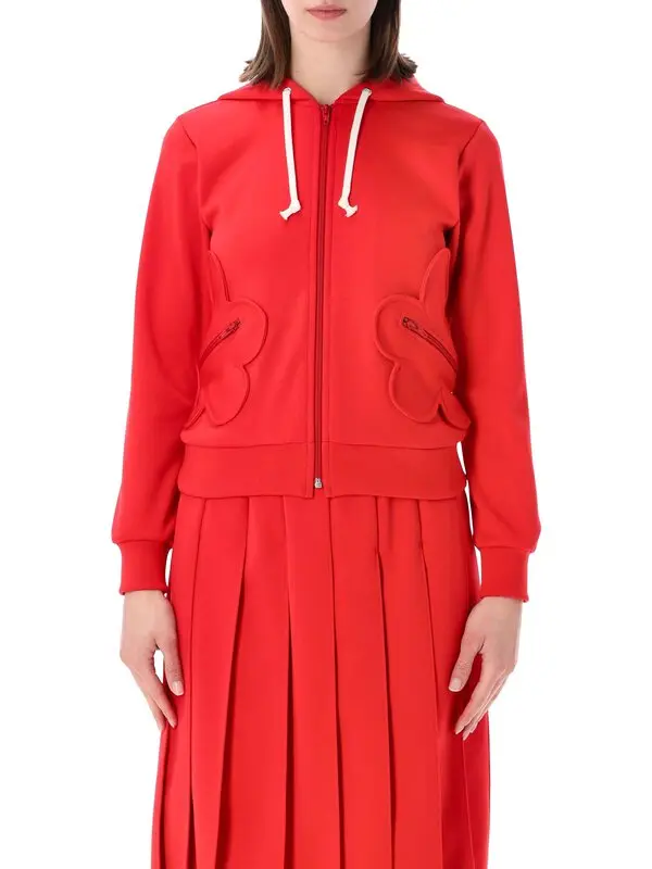 Comme Des Garçons Satin Balloon Mini Dress - Red