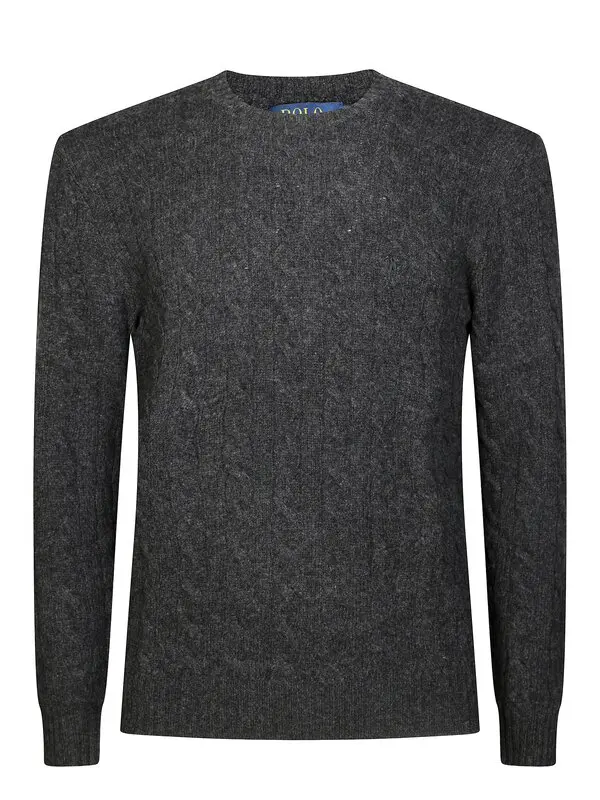 Polo Ralph Lauren Classic Cable Knit Crewneck Sweater - Nero