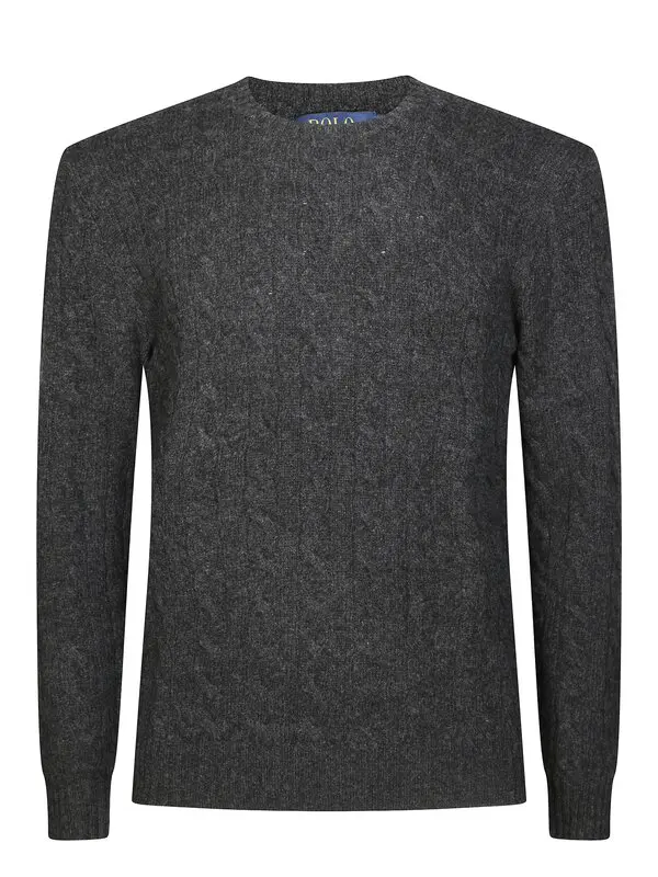 Polo Ralph Lauren Classic Cable Knit Crewneck Sweater - Nero