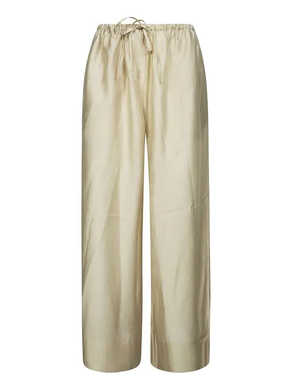 ENTIRE STUDIOS Wide Leg Drawstring Trousers - Beige