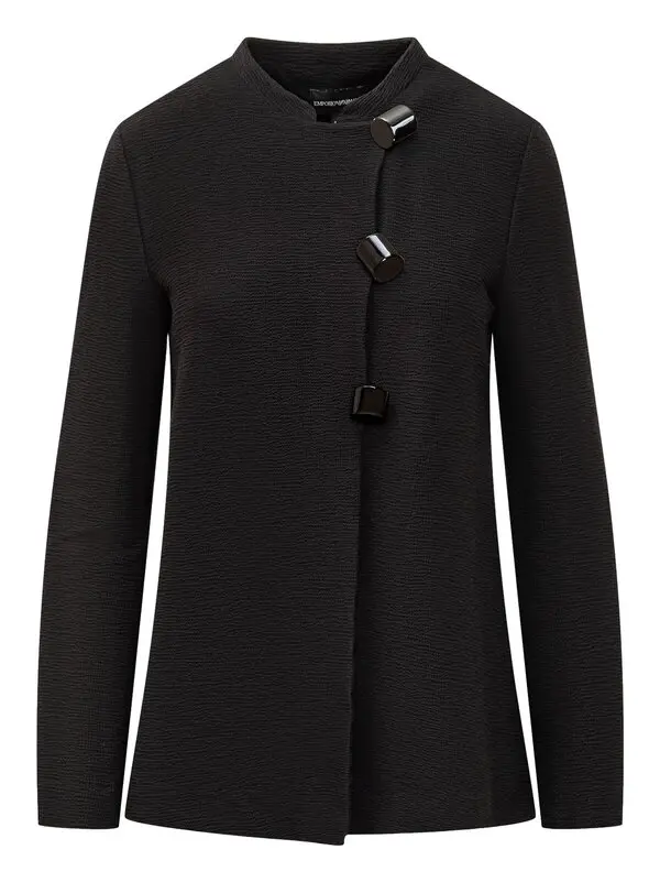 Emporio Armani Jacket With Decorative Buttons - Nero