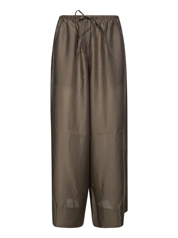 ENTIRE STUDIOS Wide Leg Drawstring Trousers - Marrone