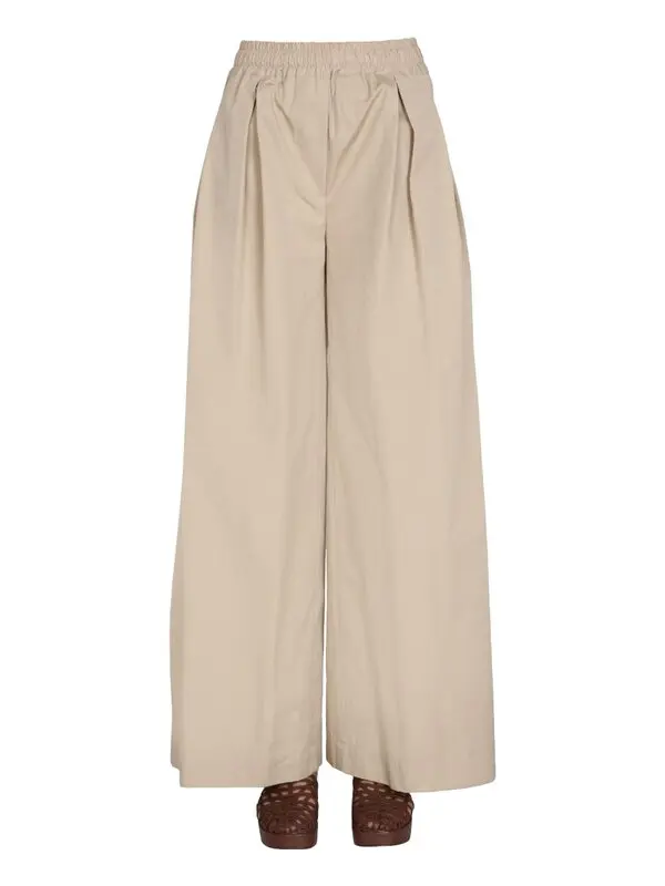 Aspesi Elasticated Waist Poplin Trousers - Beige