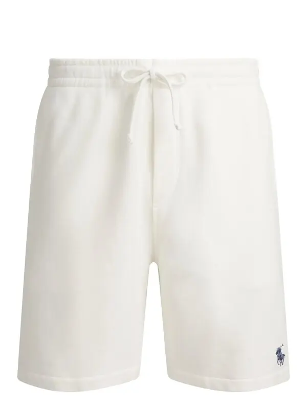 Polo Ralph Lauren Embroidered Logo Fleece Shorts - White