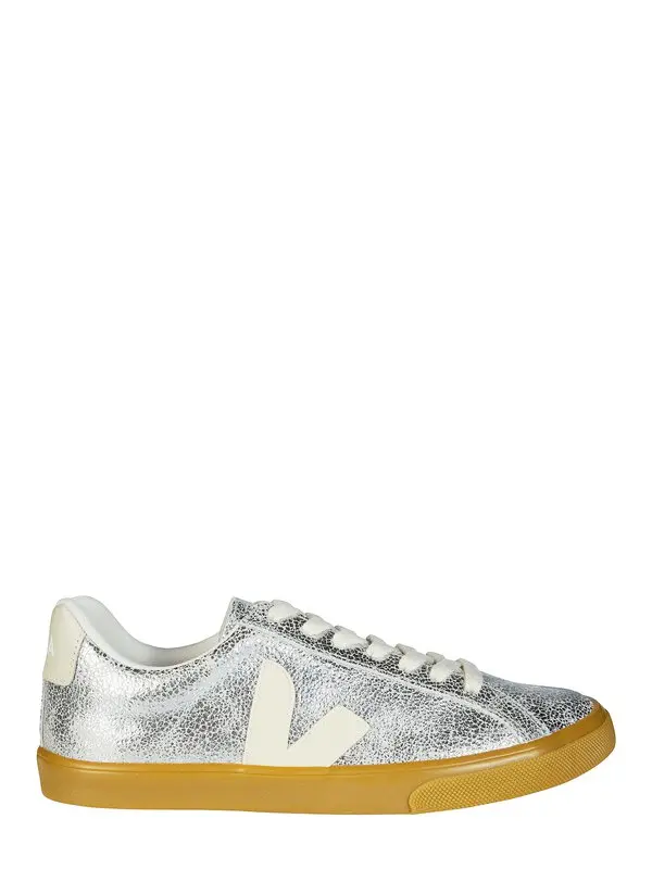 VEJA Laminated Esplar Mini Sneakers - Argento
