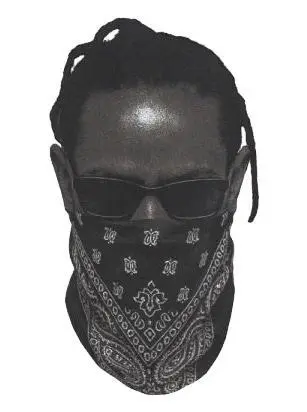 IH NOM UH NIT Mask-print T-shirt - White