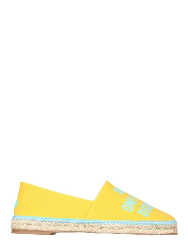 Dsquared2 Organic Canvas Espadrilles With Rope Sole - Yellow