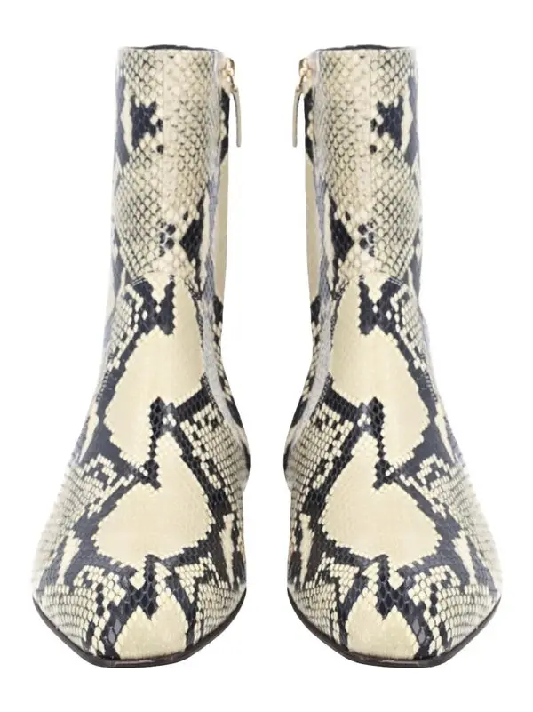 Khaite Colt Snake-effect Leather Ankle Boots - Multicolour