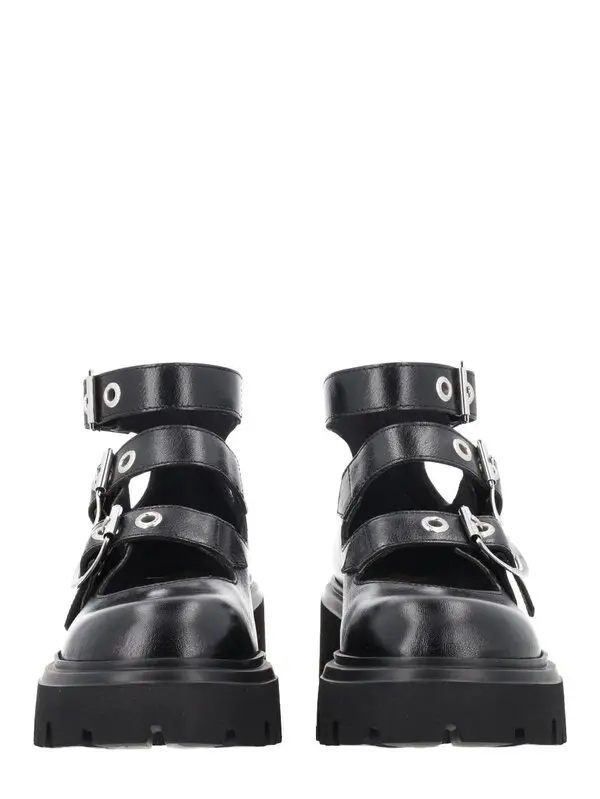 VIVIENNE WESTWOOD Buckled Platform Mary Jane Loafers - Black