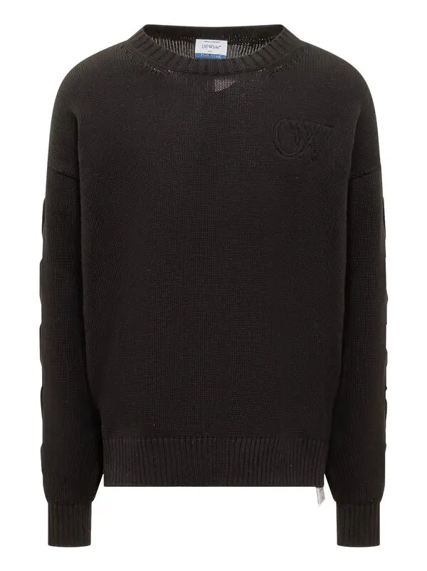 Off-White 3d Diag Knit Sweater - Black