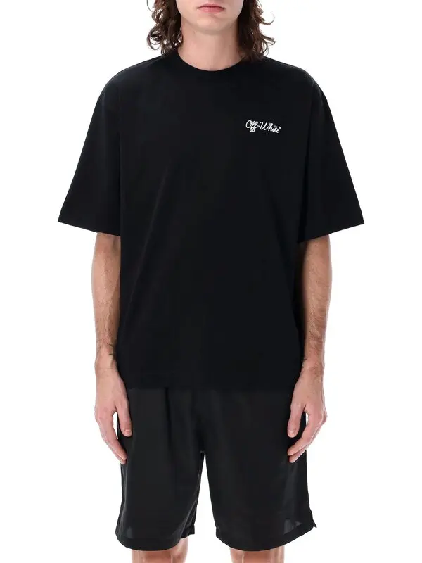 Off-White Oversized Script T-shirt Skate Fit Large - Black
